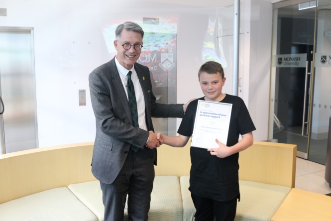 Kyen sold his footy cards for Cancer Council